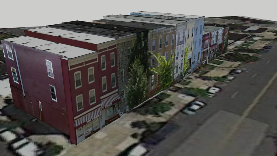 Mixture of Rowhouses | 3D Warehouse
