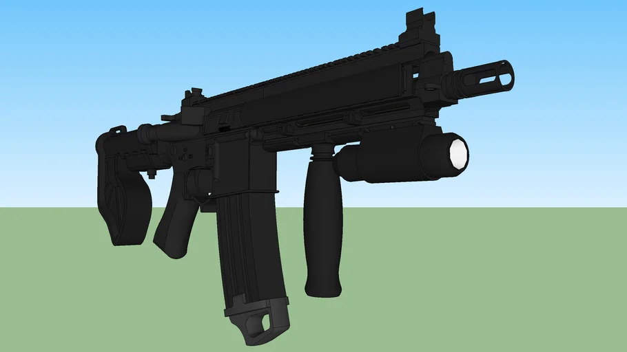 HK 416 with tactical duo stock | 3D Warehouse