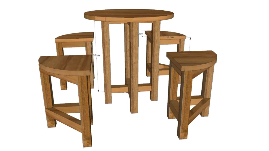 meja kursi set mini cafe | 3D Warehouse