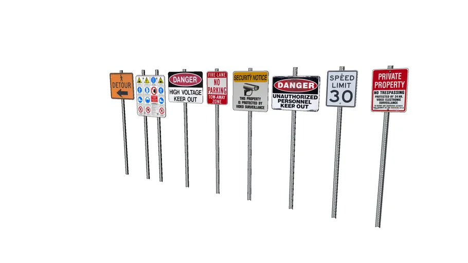 Sign Collection | 3D Warehouse