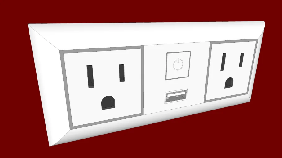 SOCKET - North American wall socket plate with US power outlet and USB ...