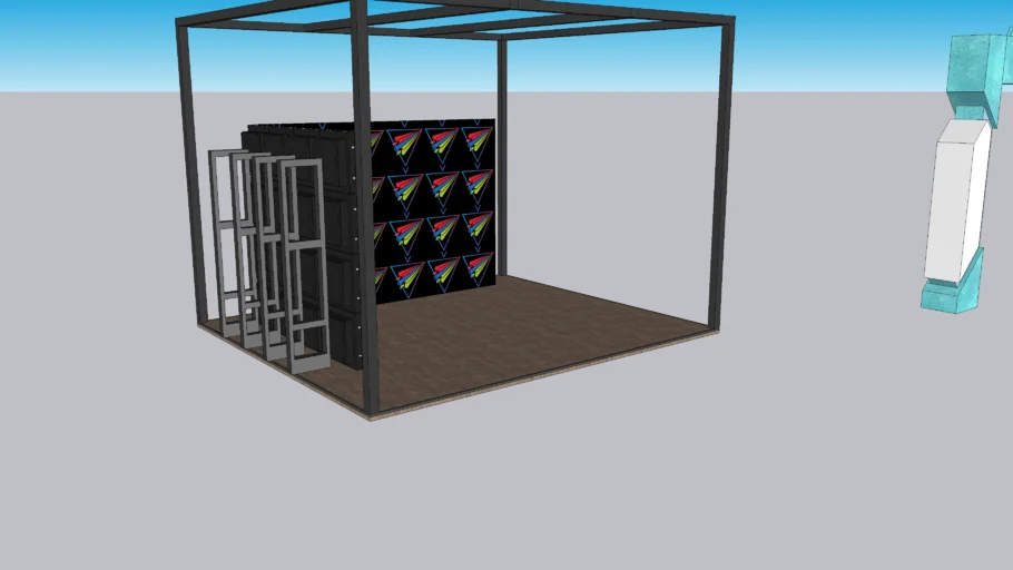 Booth LED screen Telkomsel Hotel Patra | 3D Warehouse