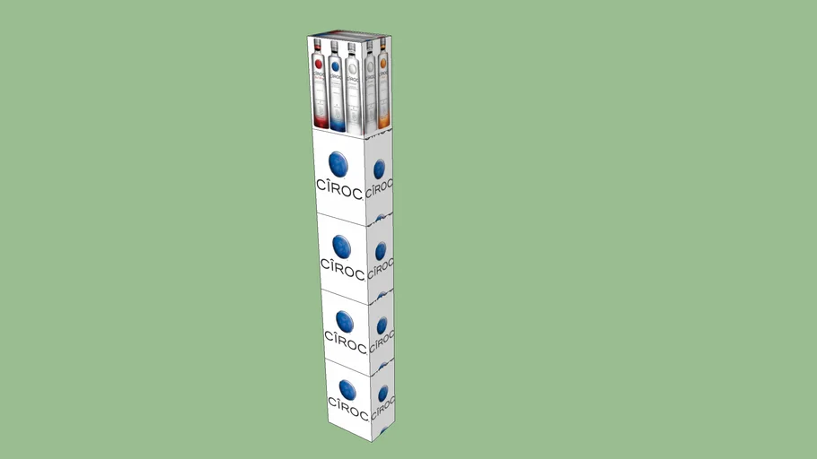 Ciroc Vodka 6pk 5 Case Stacker | 3D Warehouse