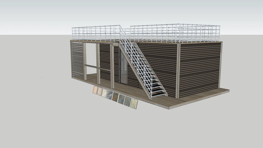 kup cube roof stair | 3D Warehouse