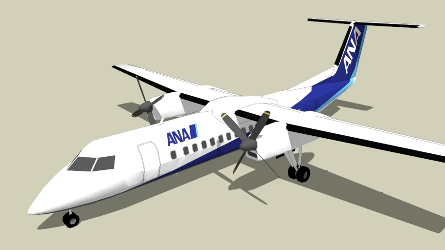 ANA (All Nippon Airways) de Havilland Canada Dash 8 Q300 | 3D Warehouse