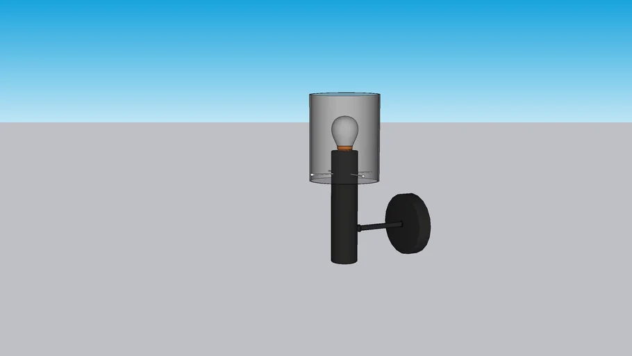 ARANDELA 31X13X22CM METAL E VIDRO PRETO E FUMÊ - PORTOFINO AR1726 | 3D ...