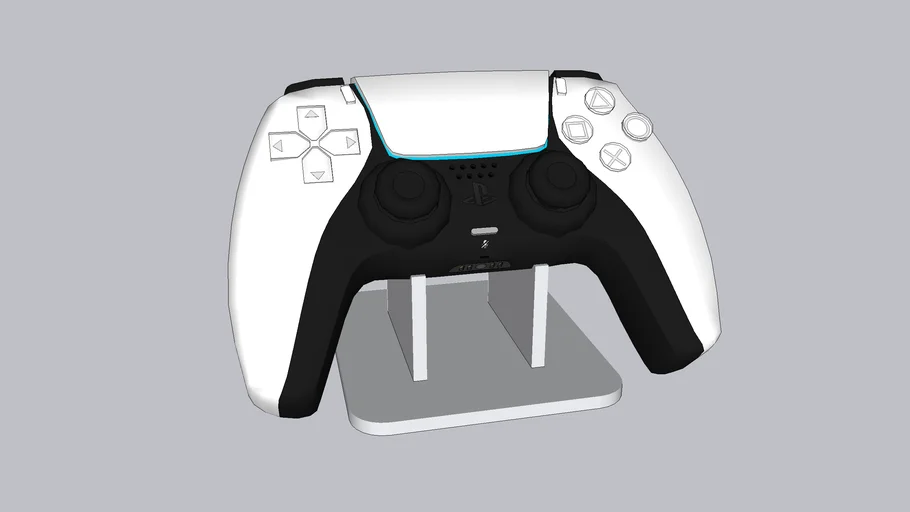 Sony Playstation 5 Controller DualSense White & Stand | 3D Warehouse