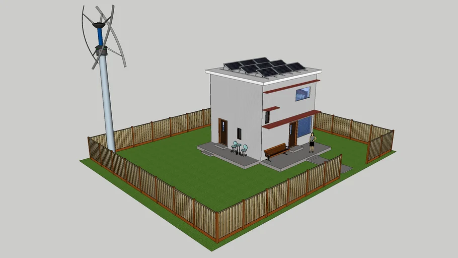 760 Square Foot Passive Solar Tiny Home Version 2 | 3D Warehouse