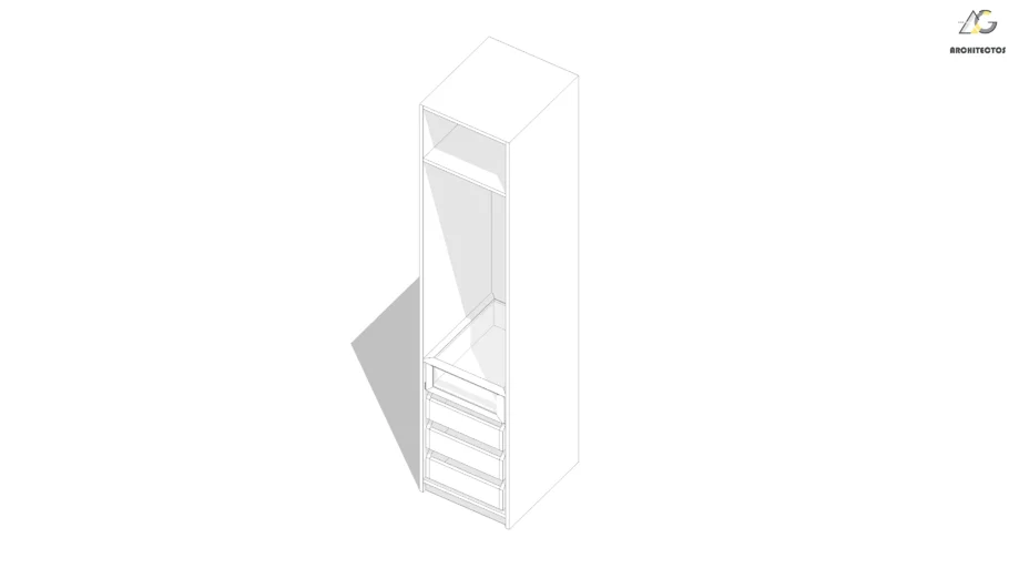 Wardrobe module 50x58 | 3D Warehouse