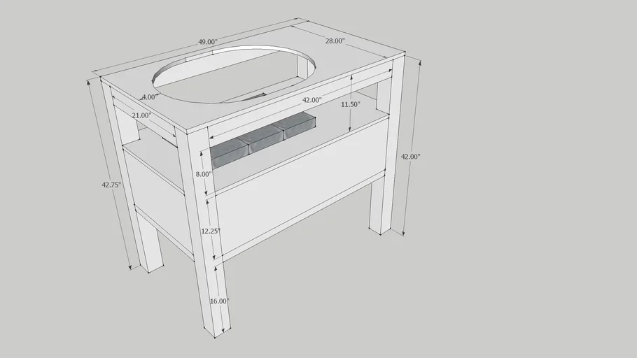 Primo Oval XL Custom Table | 3D Warehouse