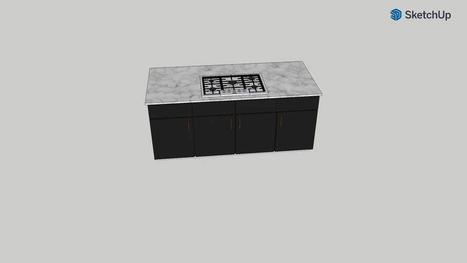 Kitchen island with cooktop | 3D Warehouse