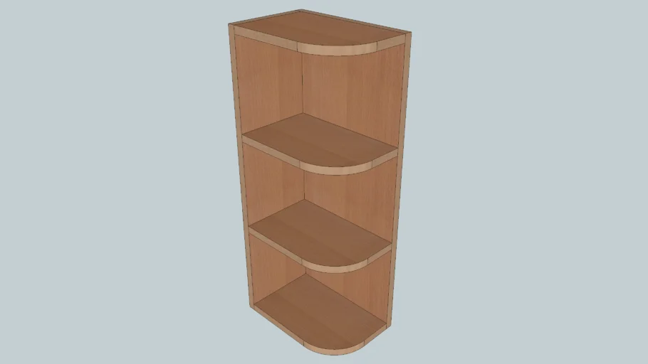 Wall Open Cabinet with rounded corner | 3D Warehouse