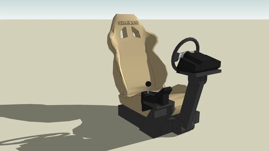 Compact sim racing setup/cockpit | 3D Warehouse