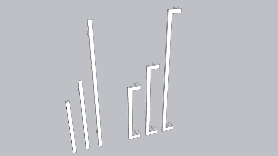 Pull handle sets HAFELE | 3D Warehouse