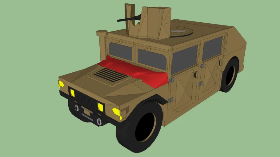 Modefied Humvee and .50 Cal (HMMWV) Desert Tan (Ver. 4.1) | 3D Warehouse