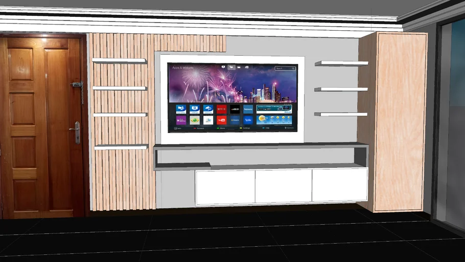 MULTIMUEBLE, CENTRO DE ENTRETENIMIENTO, TV | 3D Warehouse