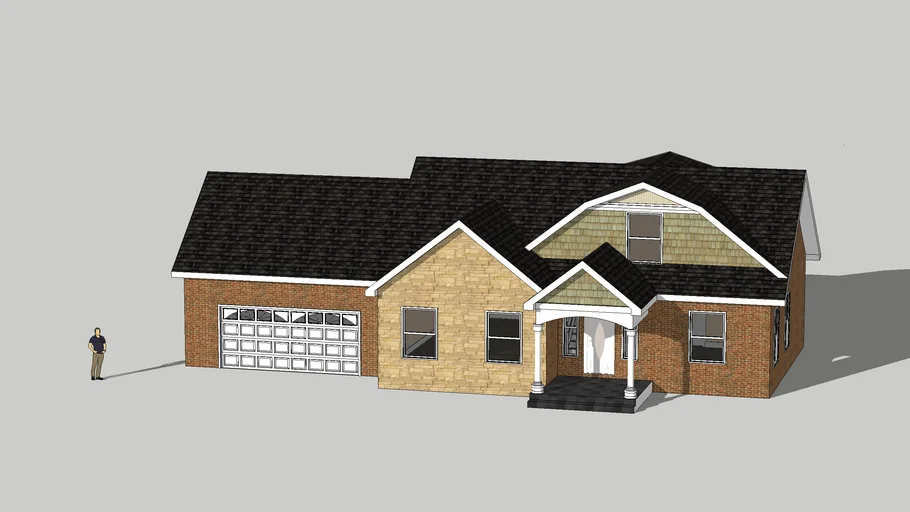 Shingle House #001 plan | 3D Warehouse