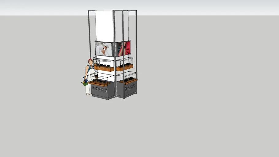 display cabinet cover column | 3D Warehouse