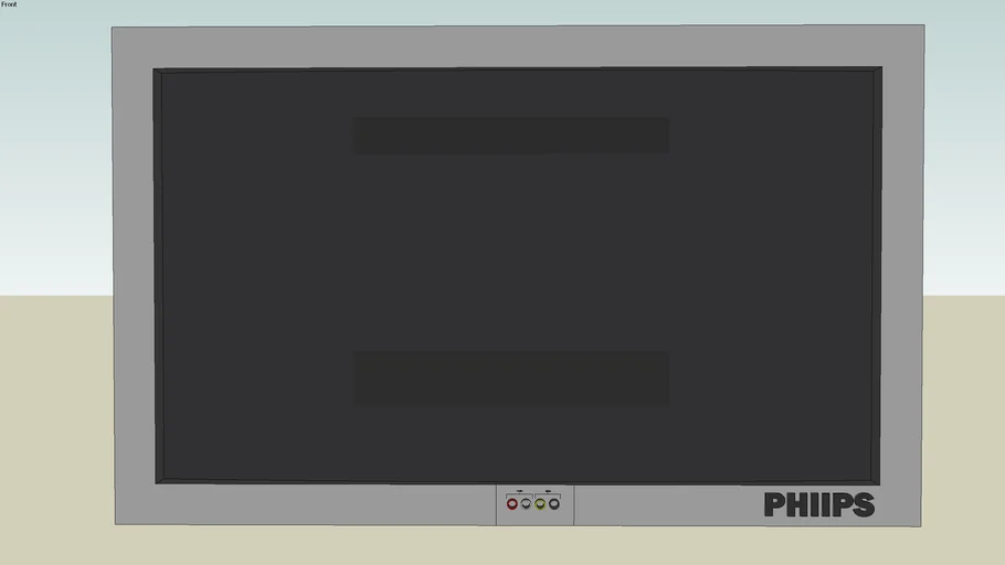 A philips tv with video and audio inputs | 3D Warehouse