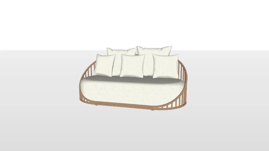 Expormim Cask Sofa Loveseat | 3D Warehouse