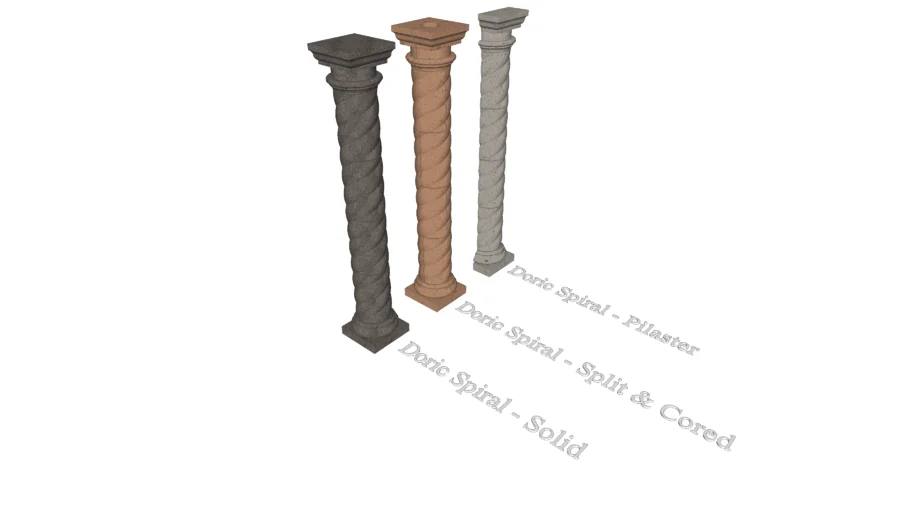 Materials Marketing - Doric Spiral Shaft Columns | 3D Warehouse