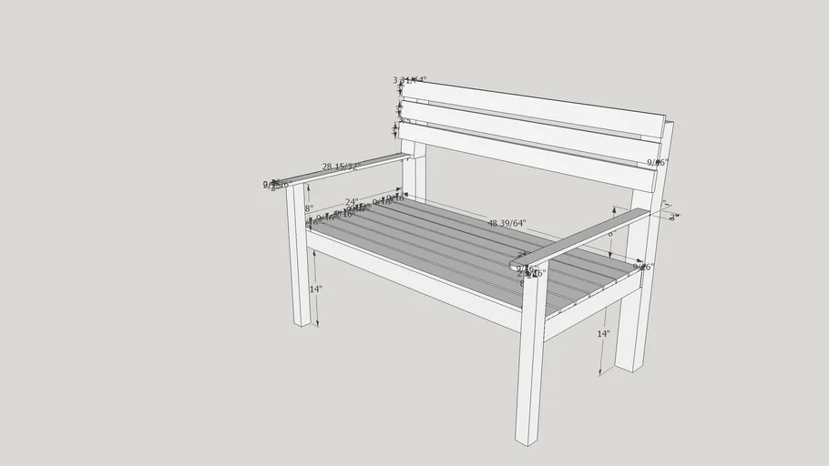 garden bench | 3D Warehouse