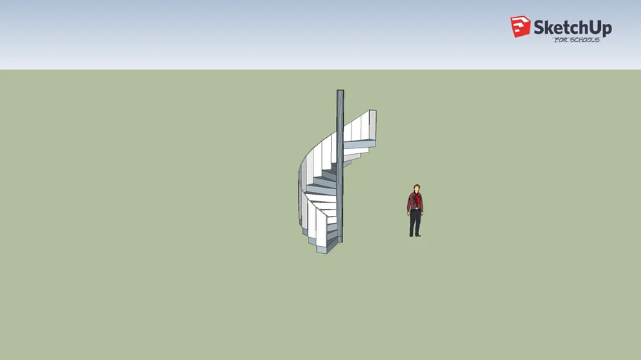 Floating spiral staircase | 3D Warehouse
