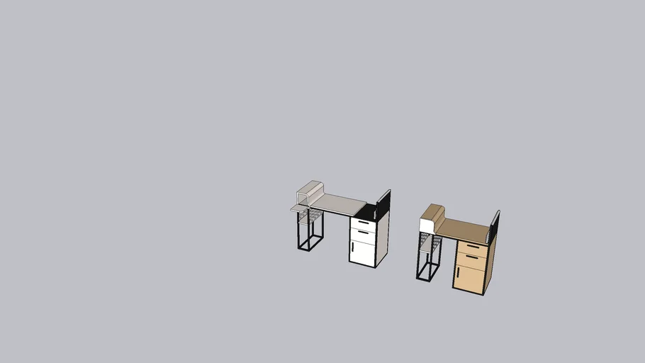 PC desk | 3D Warehouse