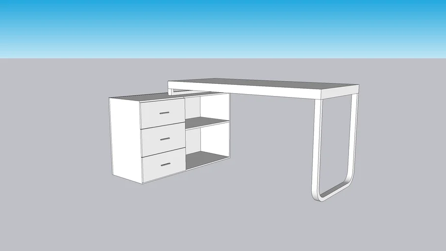 Verlynn Reversible L-Shape Desk | 3D Warehouse