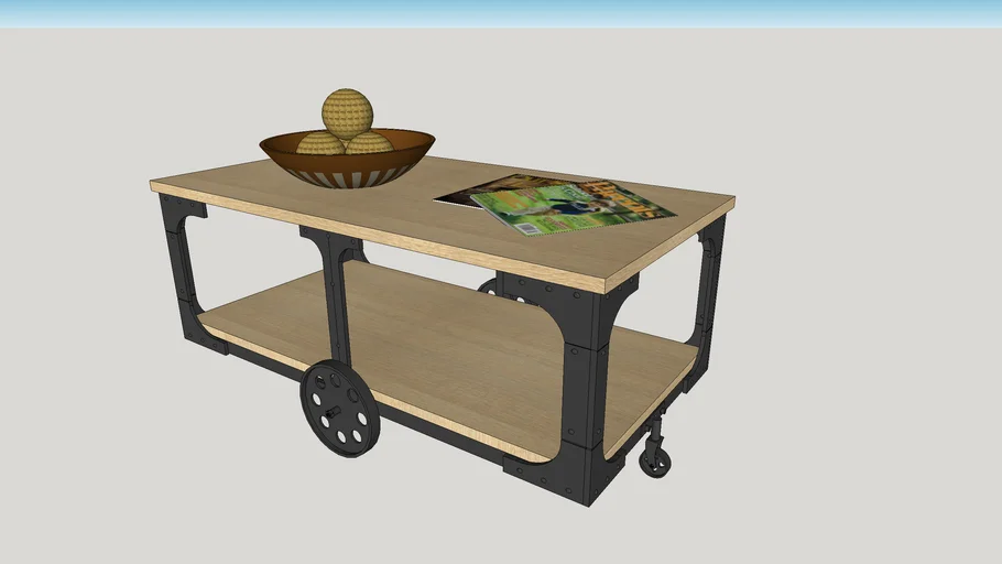 VINTAGE CART COFFEE TABLE | 3D Warehouse