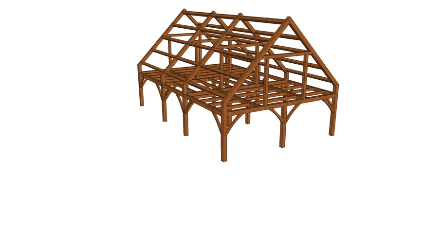 Full Oak Cape Frame | 3D Warehouse