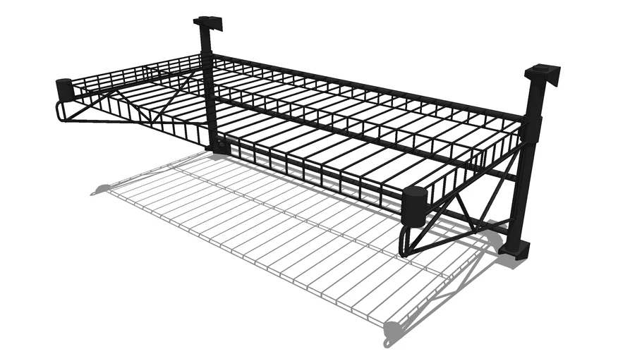 Shelf Wall Mounted Unit - Intermetro (18x36) | 3D Warehouse