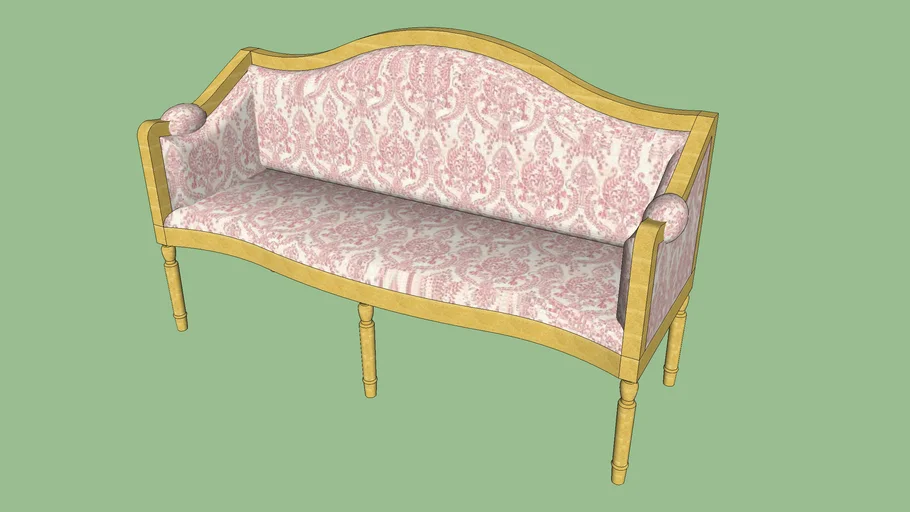 English Neoclassic Robert Adam Style Sofa | 3D Warehouse