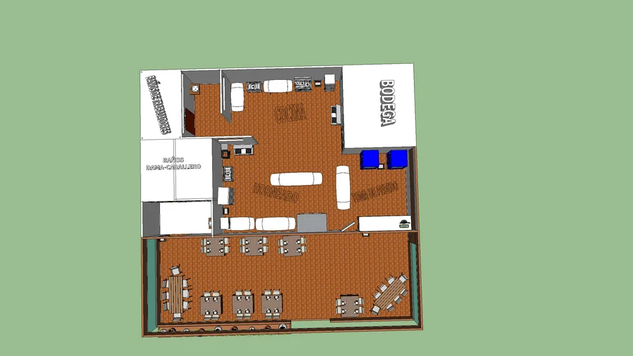 RESTAURANTE CREPS EL POLLO LETRA | 3D Warehouse