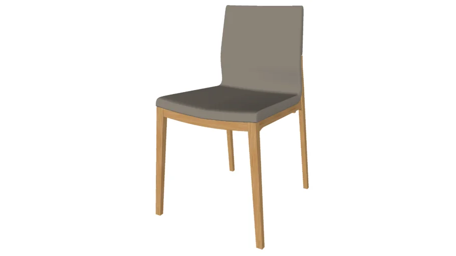 Enna Dining Chair in Dove Gray Eco Leather and Natural Oak by Modloft ...