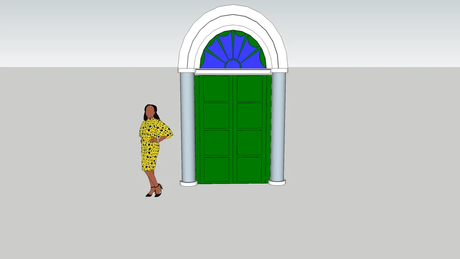 old style bengali manson front door | 3D Warehouse