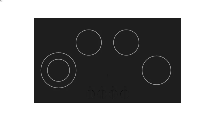 900mm - Glass Cooktop | 3D Warehouse