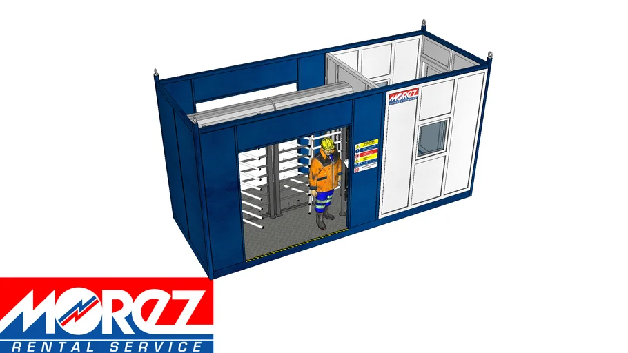 Container with turnstile | 3D Warehouse