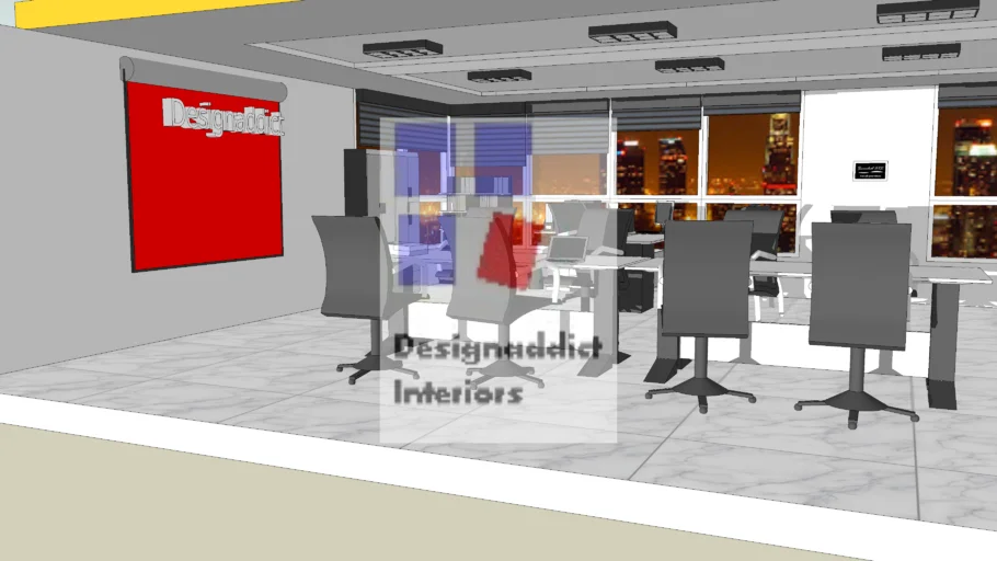 Office design layout. | 3D Warehouse