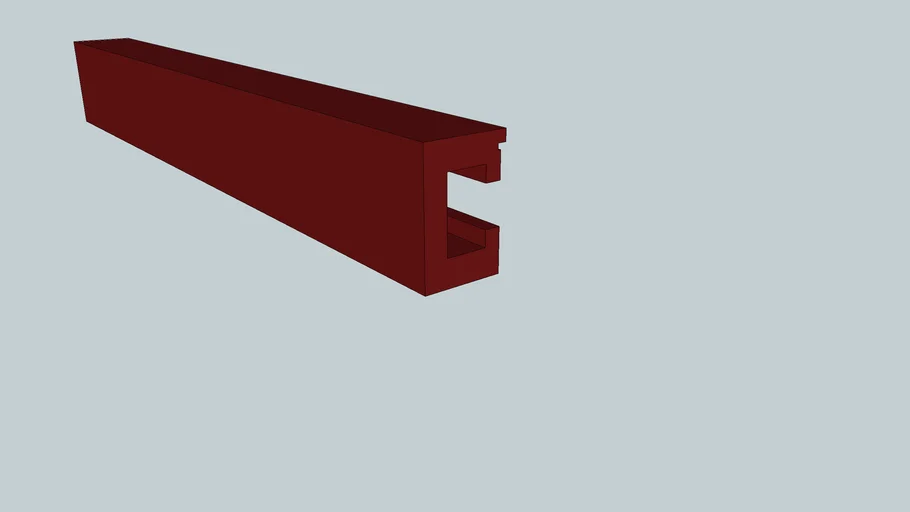 Extruded aluminum guide used in Incra Precision T-rule s | 3D Warehouse