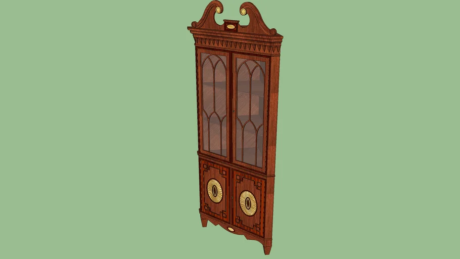 Sheraton George III Regency Corner Cabinet | 3D Warehouse