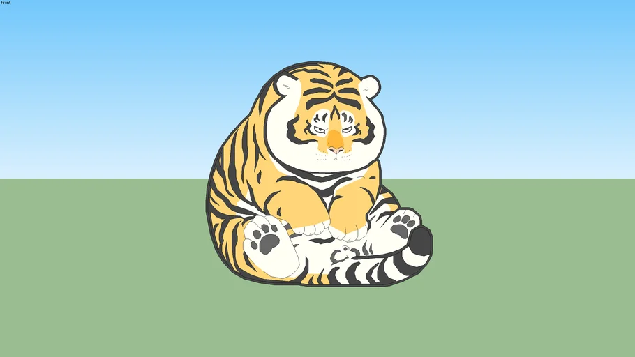 2d Fat Tiger | 3D Warehouse