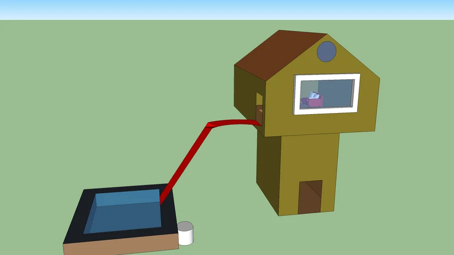 Clubhouse with pool | 3D Warehouse