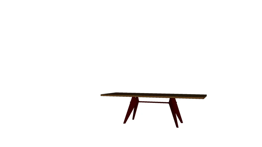 vitra em table jean prouve | 3D Warehouse