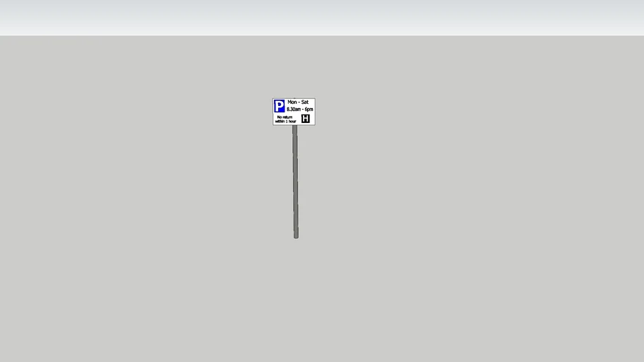 Parking sign | 3D Warehouse