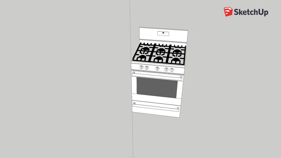 Freestanding Gas Range | 3D Warehouse