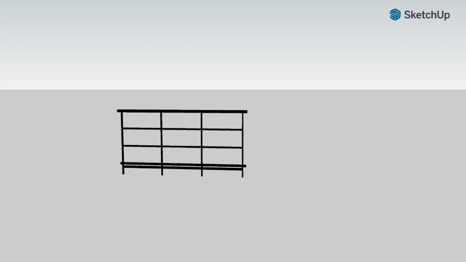 Stage Handrail 8ft | 3D Warehouse