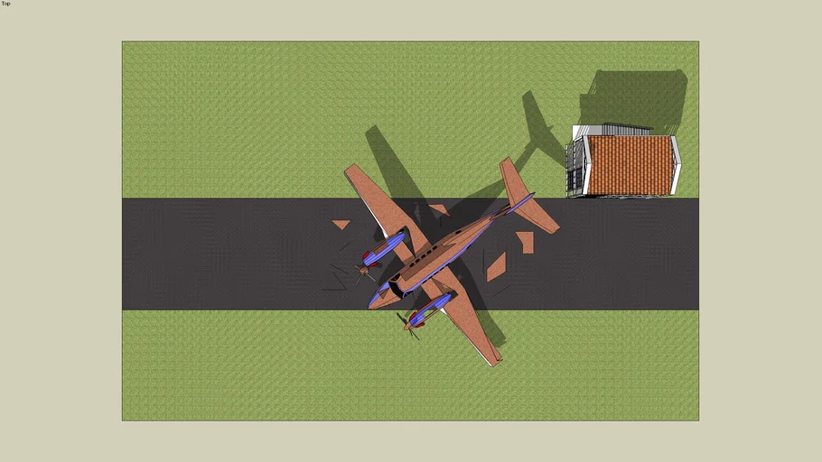 plane crash on abandoned highway | 3D Warehouse