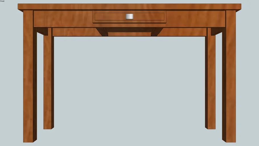 Wooden desk 120mm (w) x 39 mm (l) x 75 mm (h) | 3D Warehouse