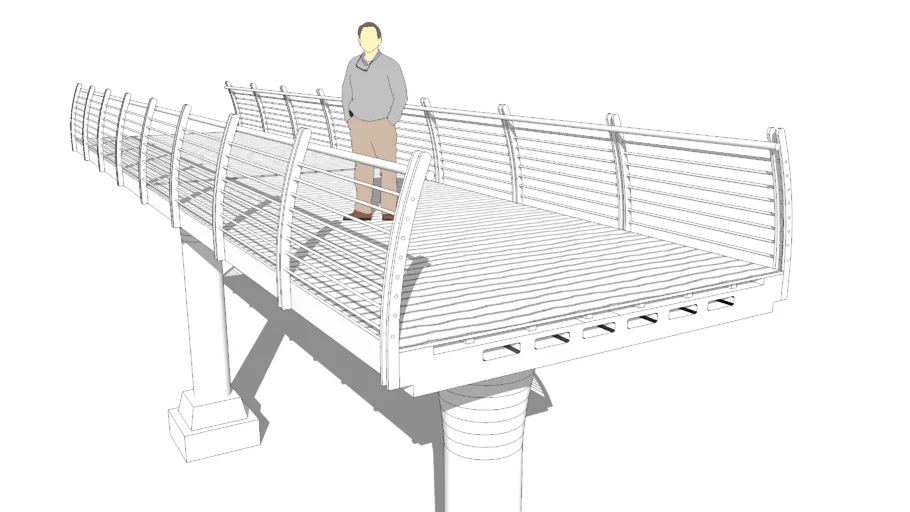 Pedestrian Bridge 05 | 3D Warehouse